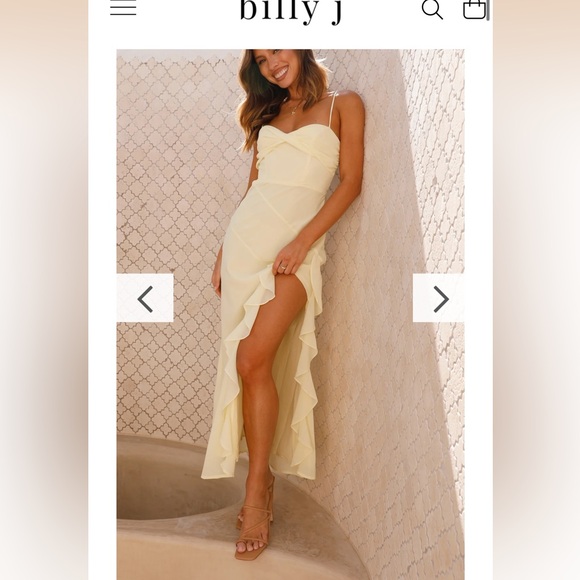 Dresses | Billy J Kiyah Midi Dress Yellow | Poshmark